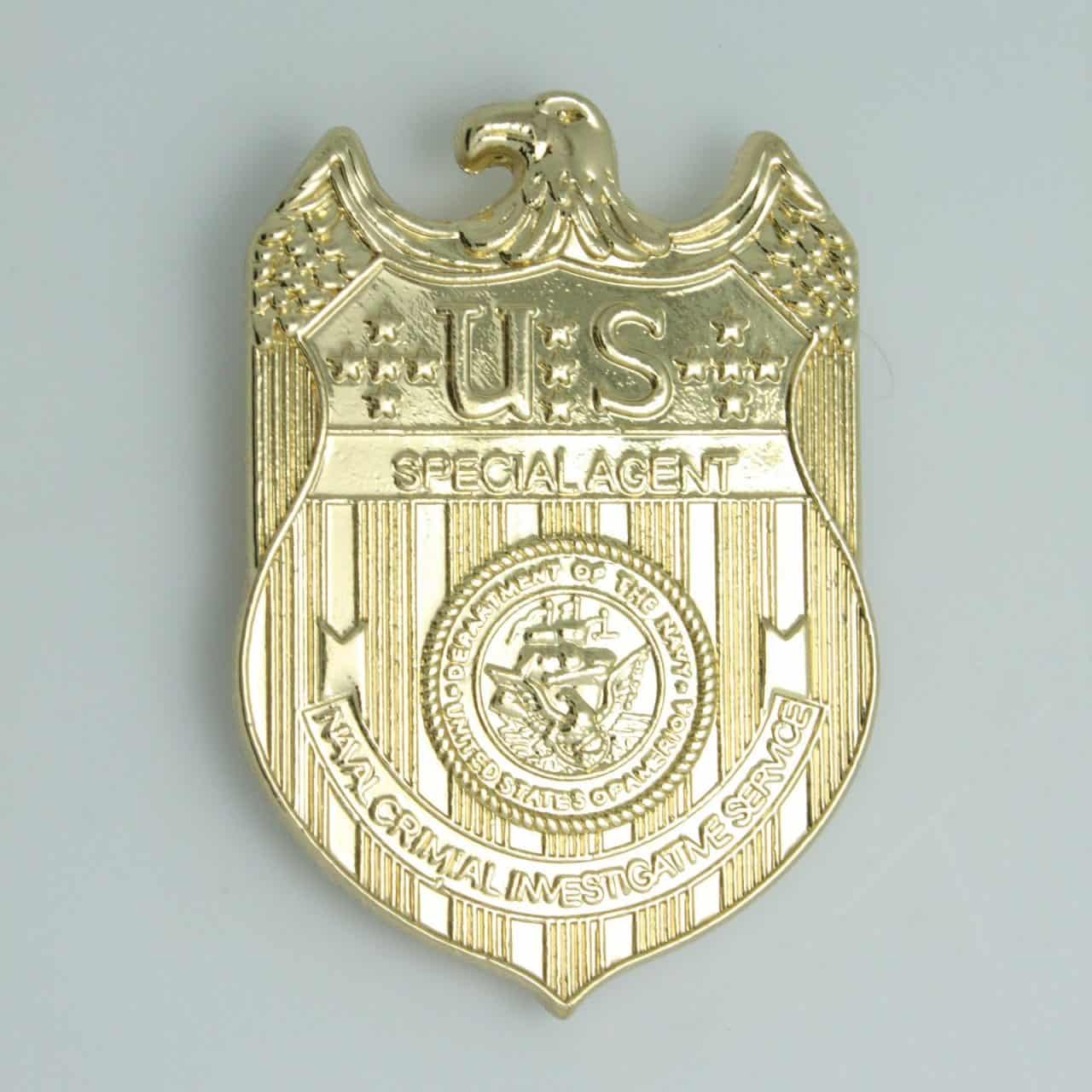 Badge en Cuir NCIS avec Carte Identification Agent Gibbs Insigne Métal ...